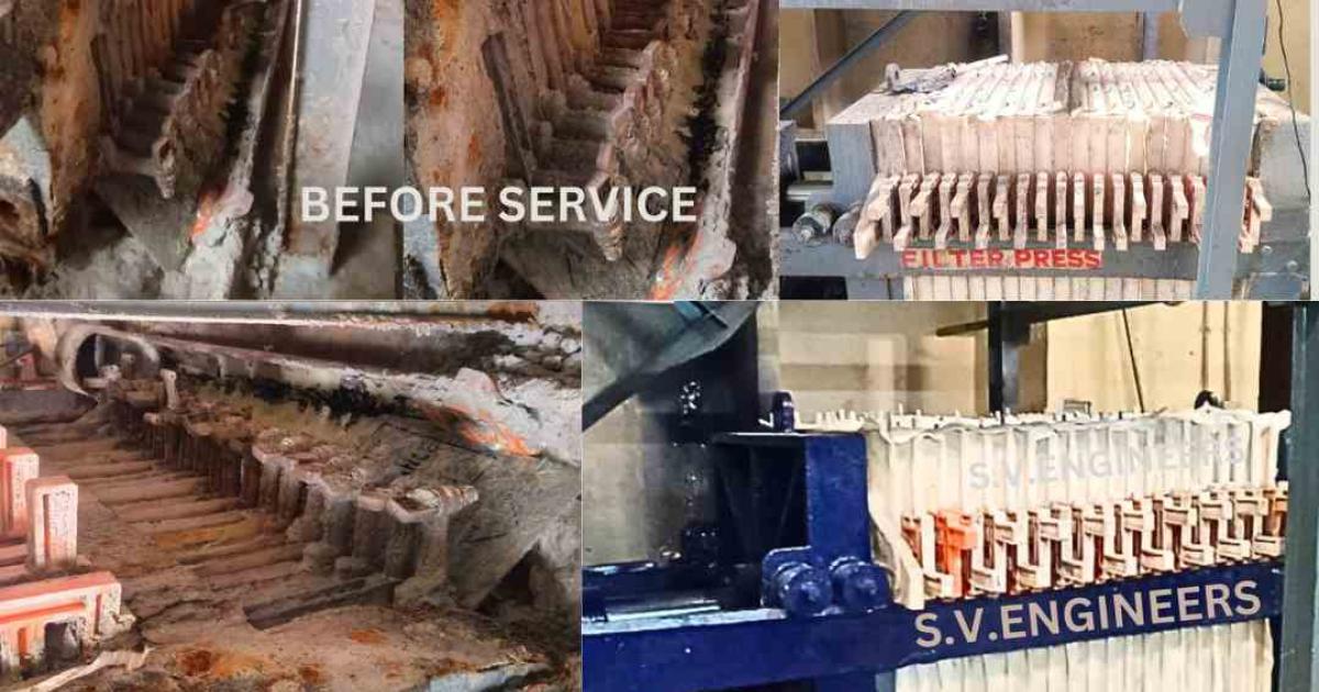 stp etp dewatering filter press repair and service – svblowers.in